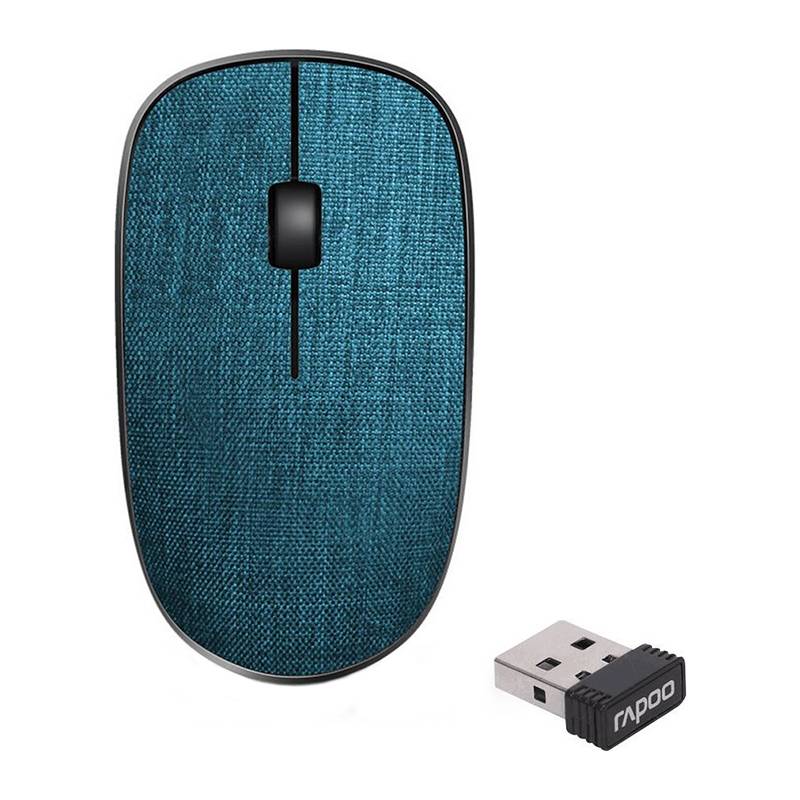 Rapoo 3510 Plus 2.4GHz Wireless Optical Fabric Mouse - Blue