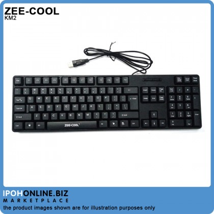 Zee-Cool KM2 USB Wired Waterproof Keyboard Combo Set (USB Mouse + USB ...